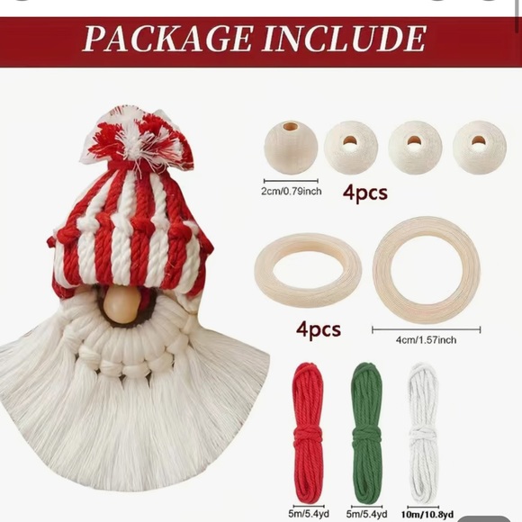 Holiday | Macrame Christmas Gnomes Diy Set | Poshmark